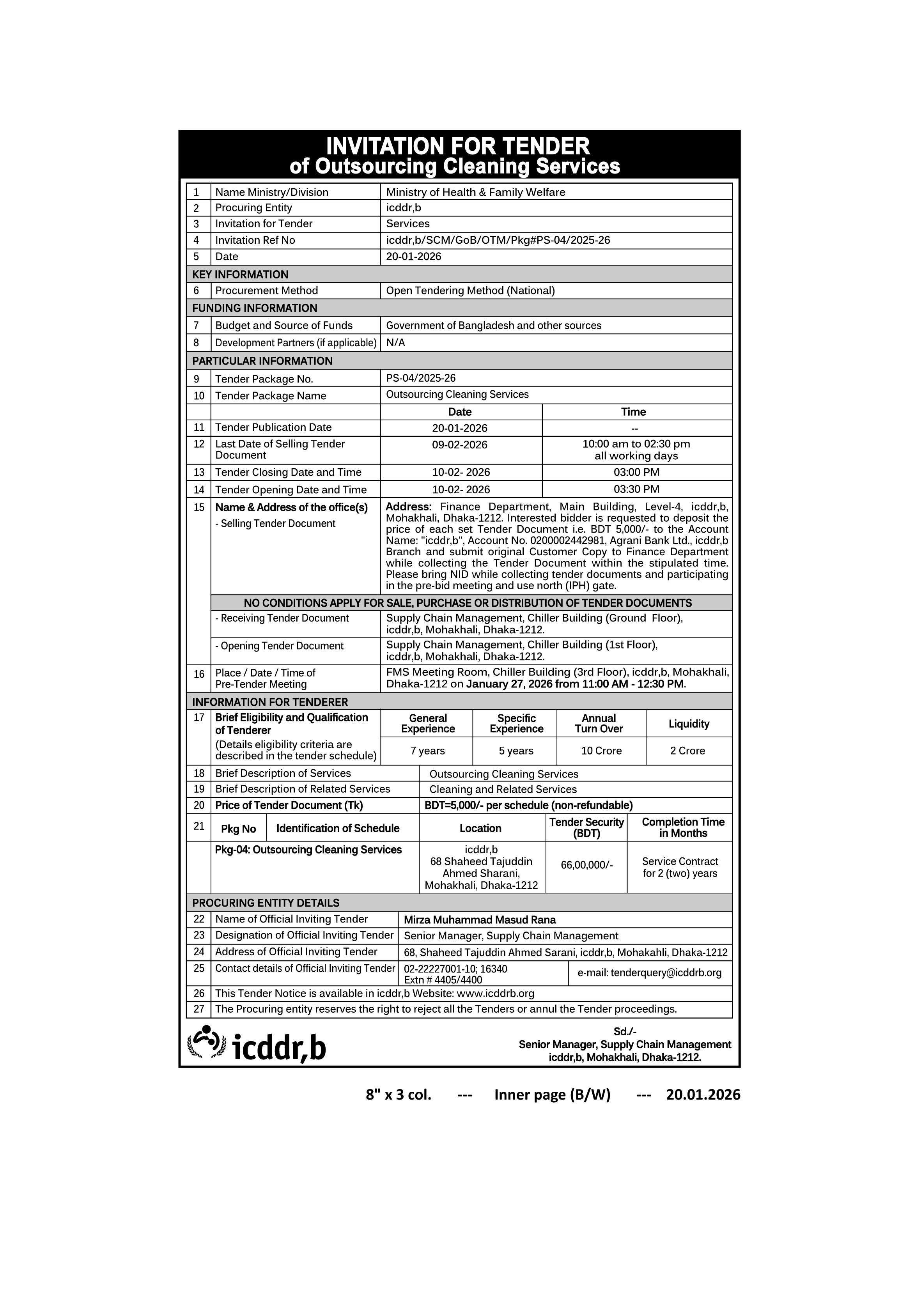 Tender Notices